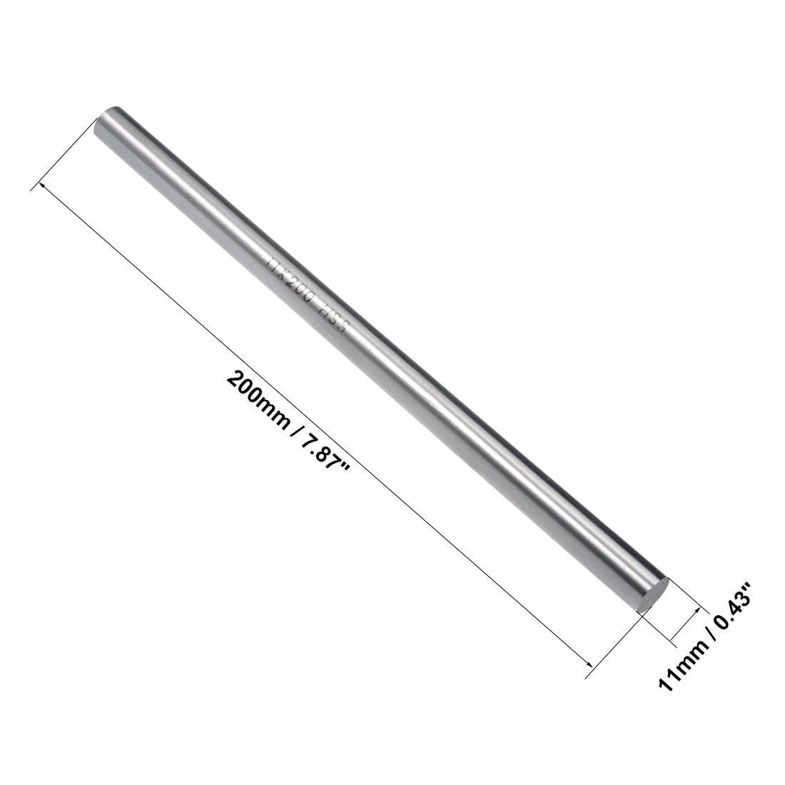 Uxcell Round Metal Rods High Speed Steel (HSS) Lathe Bar Stock DIY Tool ...