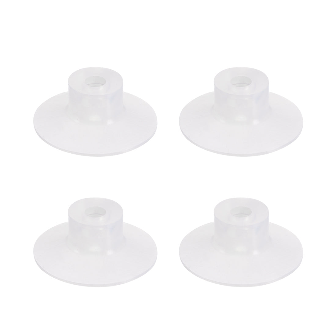 Uxcell Clear White Soft Silicone Waterproof Miniature Vacuum Suction ...