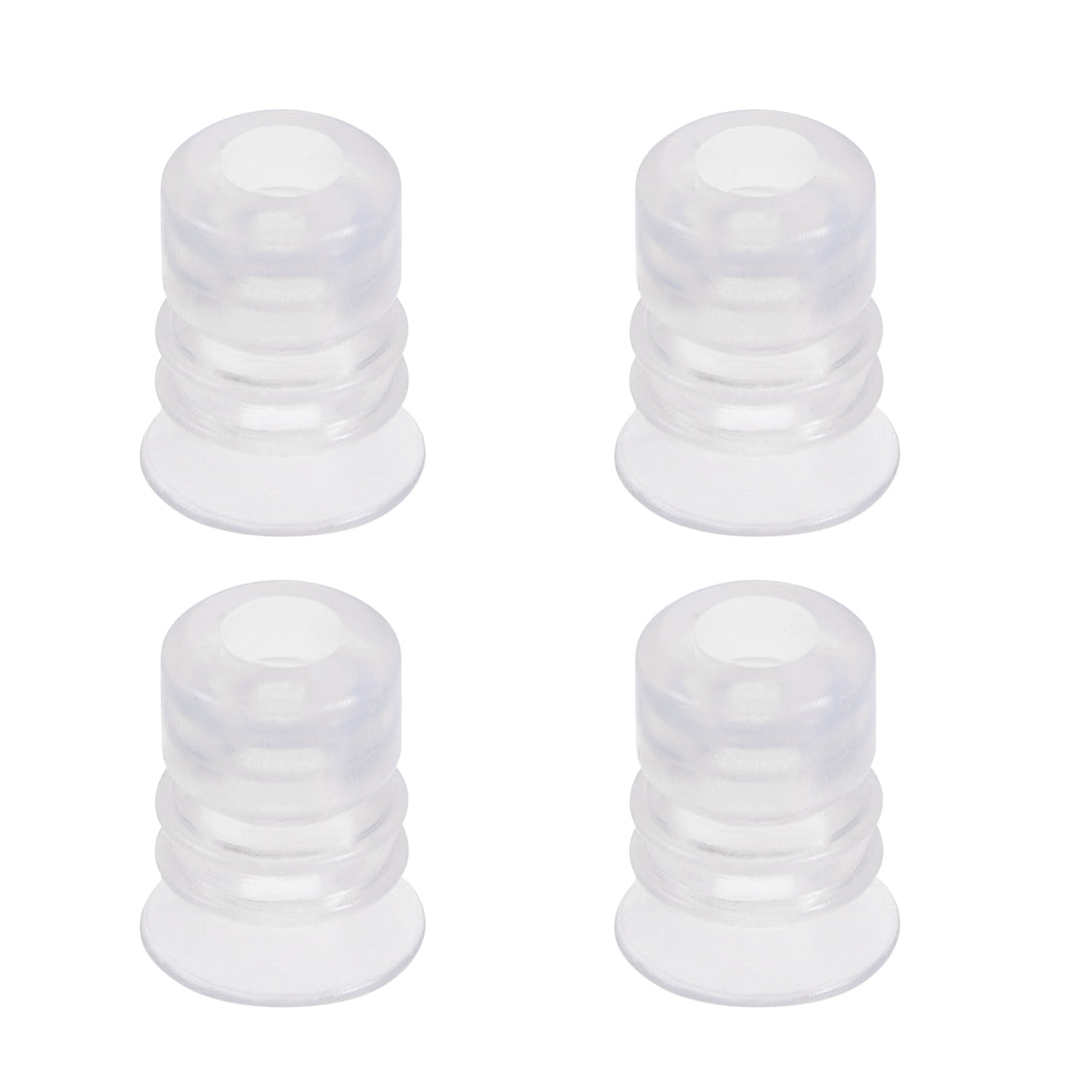 Uxcell Clear White Soft Silicone Waterproof Vacuum Suction Cup 12mmx5mm ...