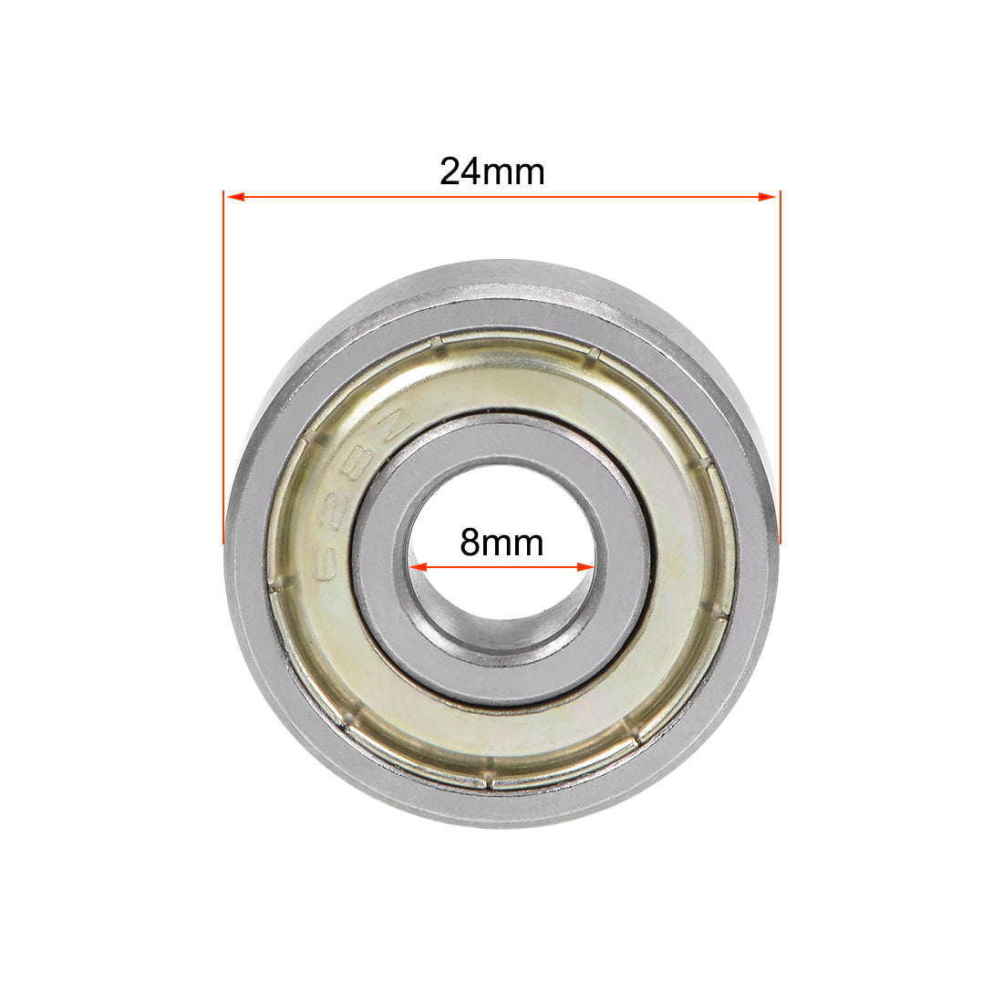 Uxcell Deep Groove Ball Bearings Metric Double Shielded Chrome Steel ...