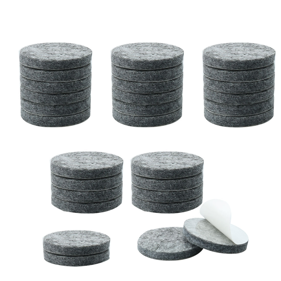 Uxcell Furniture Pads Round 1 3/4" Self-stick Anti-scratch Felt Feet ...