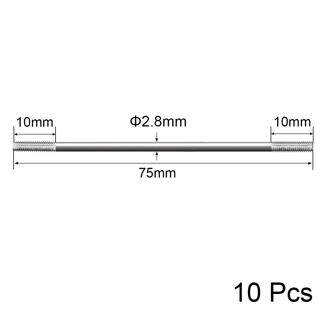 Uxcell 304 Stainless Steel Rod Linkage Push Rod Connector for DIY ...