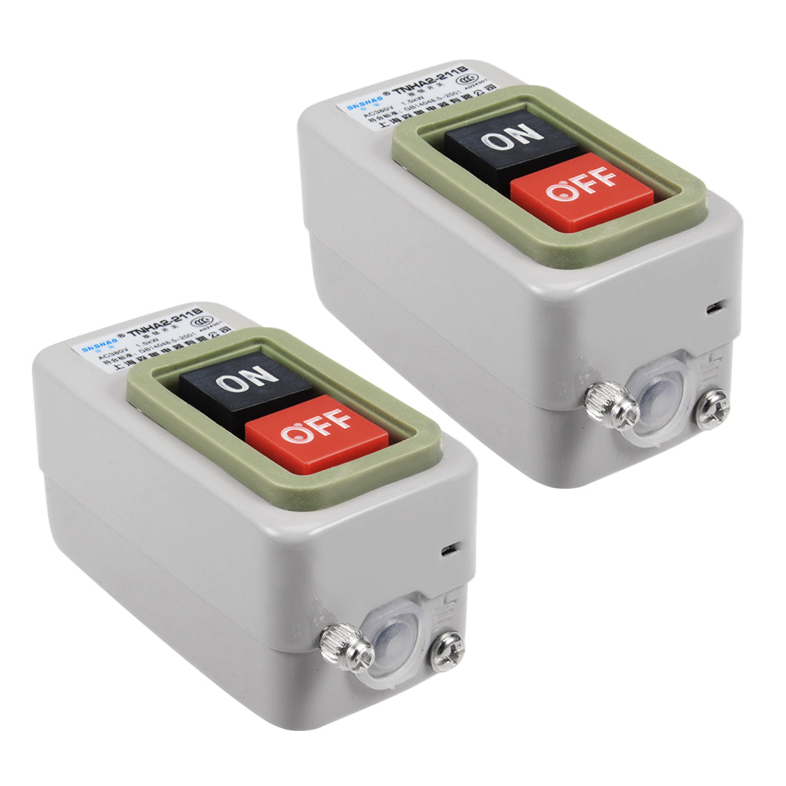 Uxcell ON-OFF Latching Power Push Button Switch 10A 1.5KW 3 Phase for ...