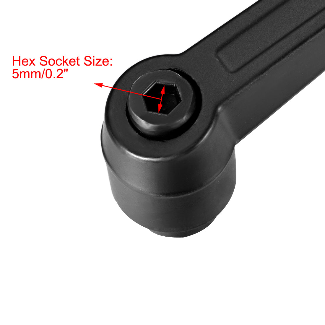 Uxcell M6 Handle Adjustable Clamping Lever Thread Push Button Ratchet ...