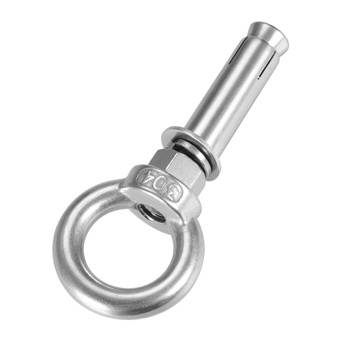 Uxcell M12 x 80 Expansion Eyebolt Eye Nut Screw with Ring Anchor Raw ...