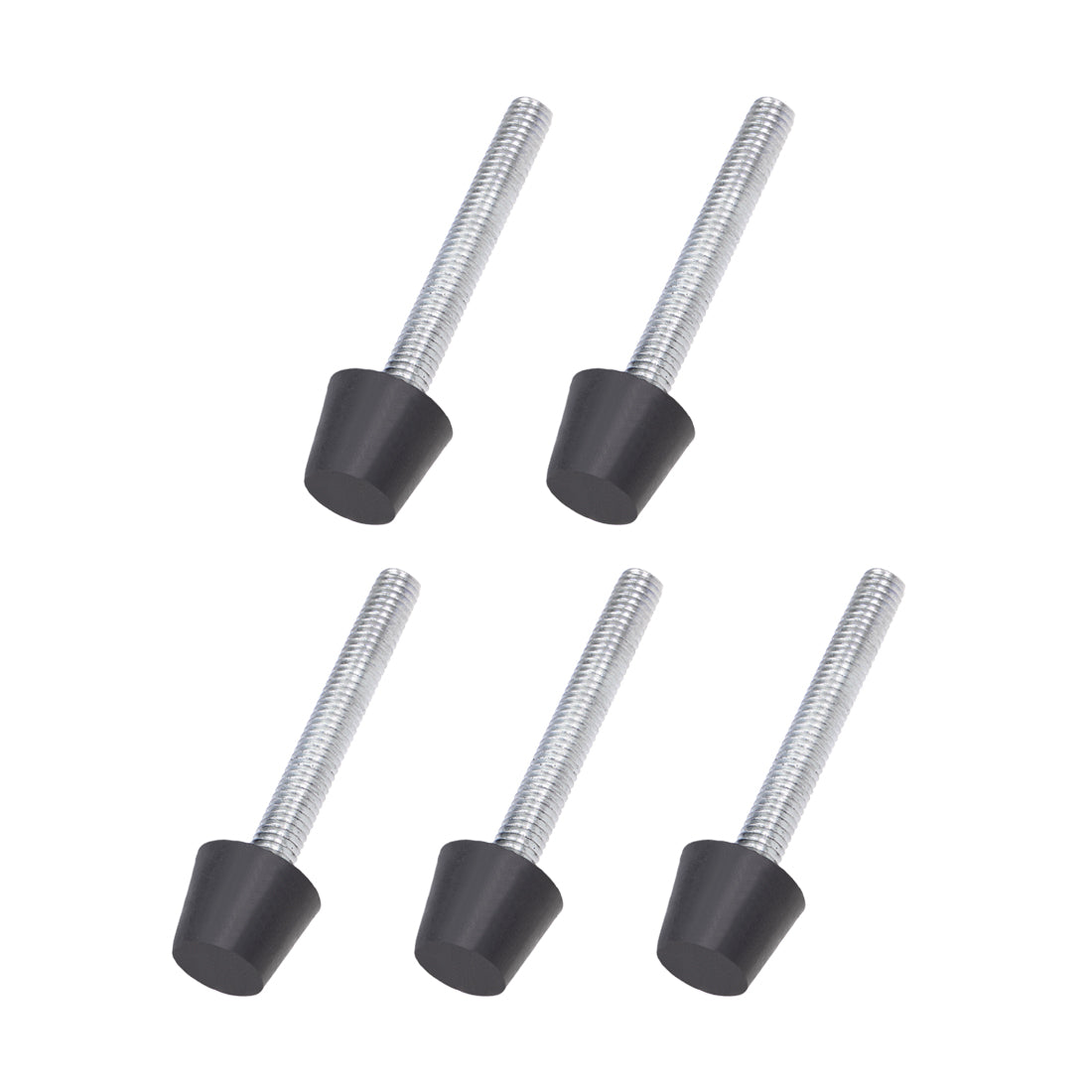 Uxcell Toggle Clamp Foot Rubber Head Carbon Steel M5x47mm 5pcs | Harfington