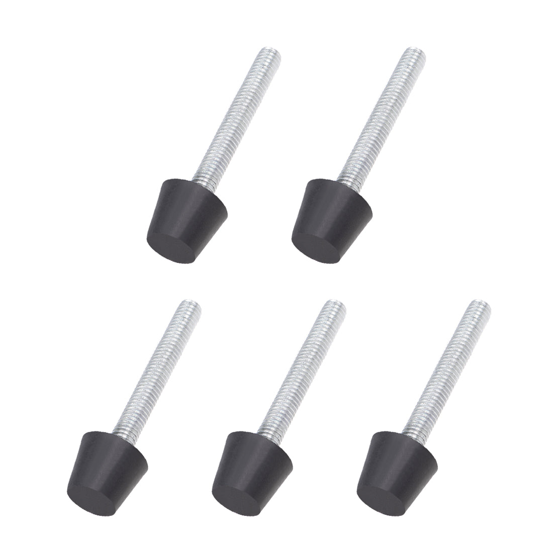 Uxcell Toggle Clamp Foot Rubber Head Carbon Steel M6x56mm 5pcs | Harfington