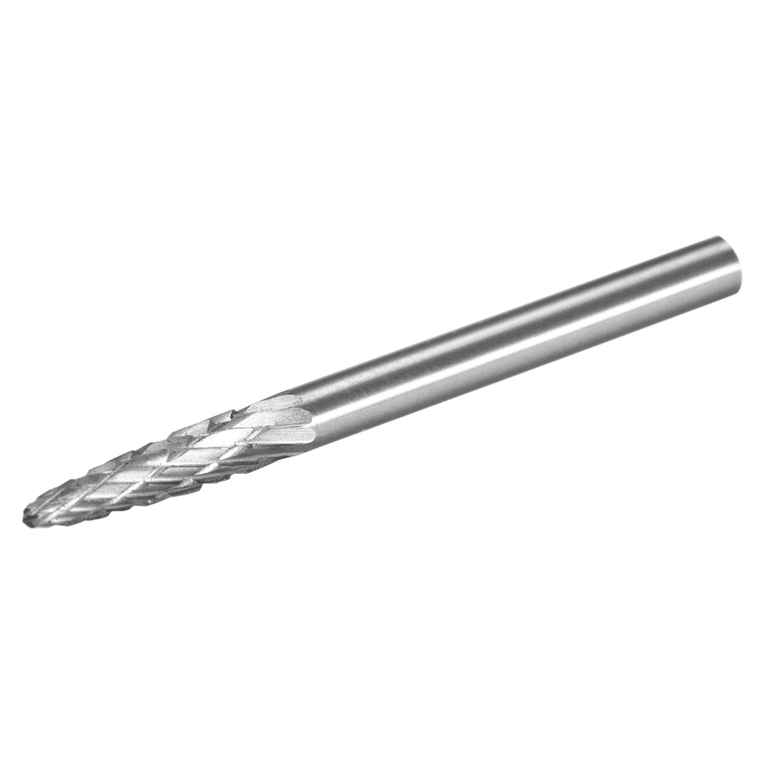 Uxcell Double Cut Rotary Burrs File Cone Shape 1/8" Shank Dia 1/8" Head ...