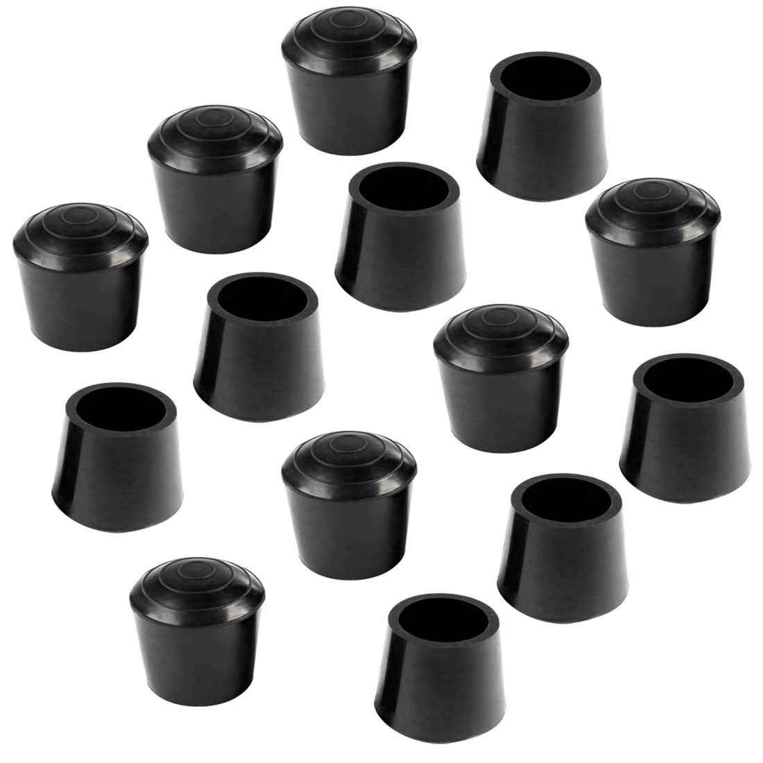 Uxcell Black Rubber Table Leg Caps End Feet Cover Furniture Glide Floor ...