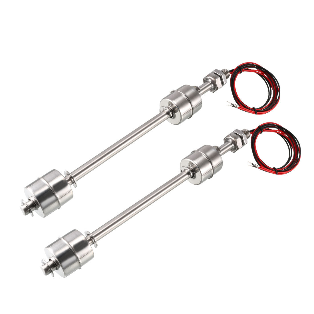Uxcell 2PCS Stainless Steel Dual Ball Float Switch 220mm Vertical Water ...