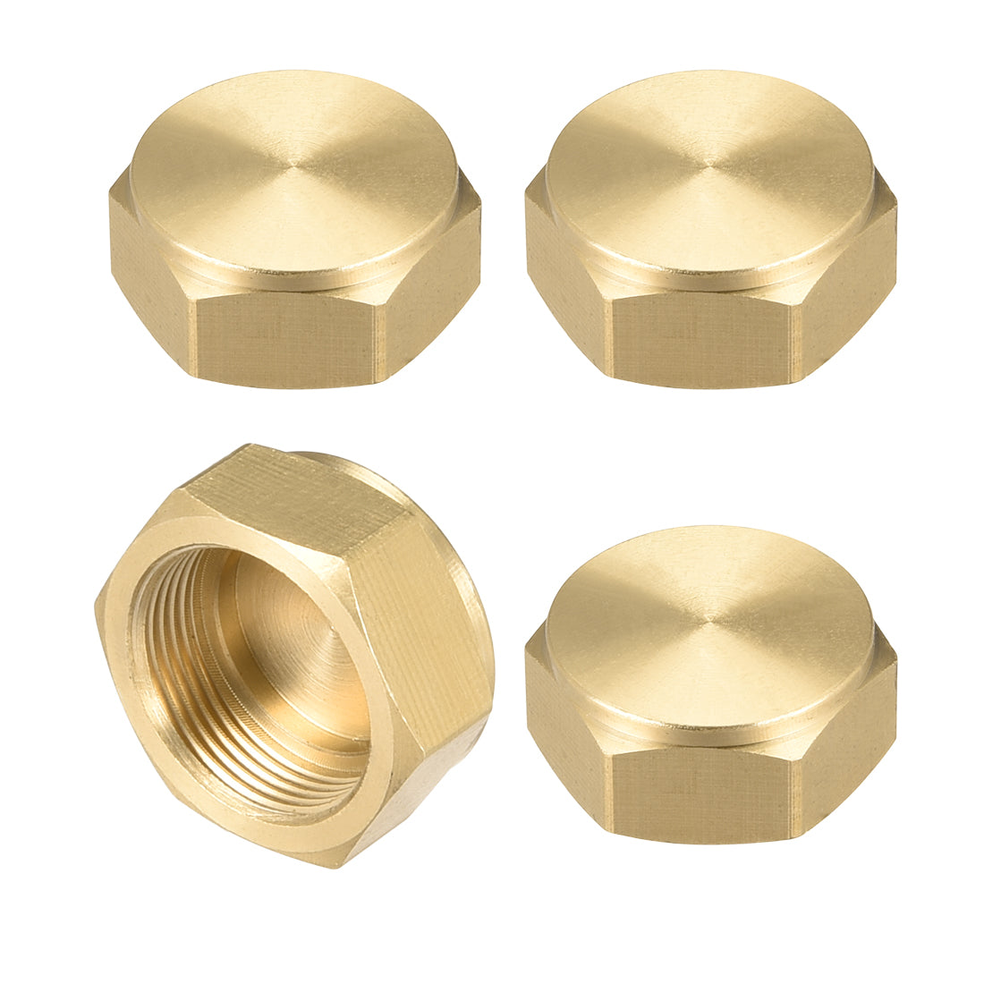 Brass Female Pipe Fitting Valve Cap Hex Head End Plug Connector ...