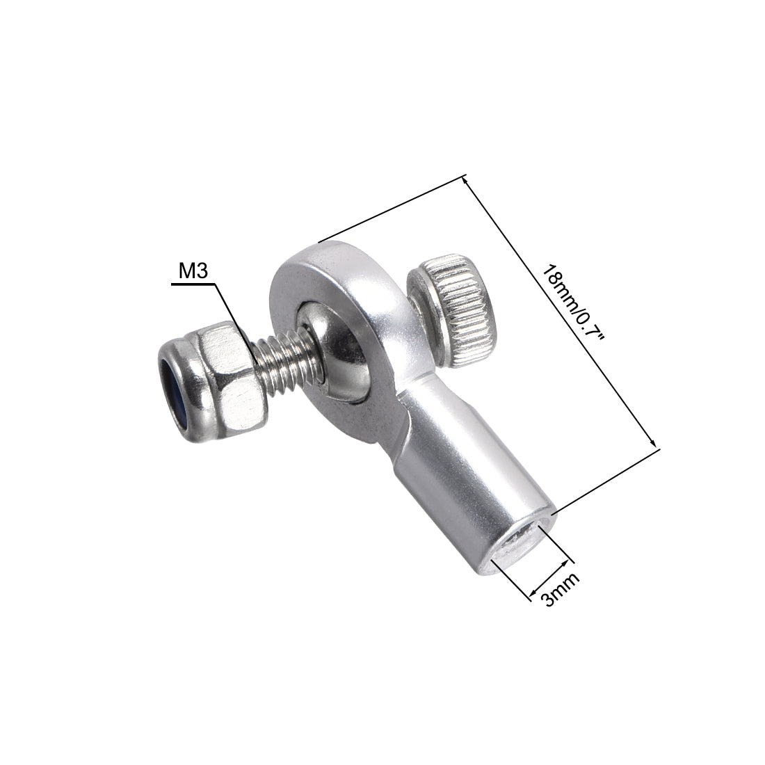 Uxcell 4 PCS M3/3mm 18mm Linkage Rod End Tie Rod End Ball Head Joint ...