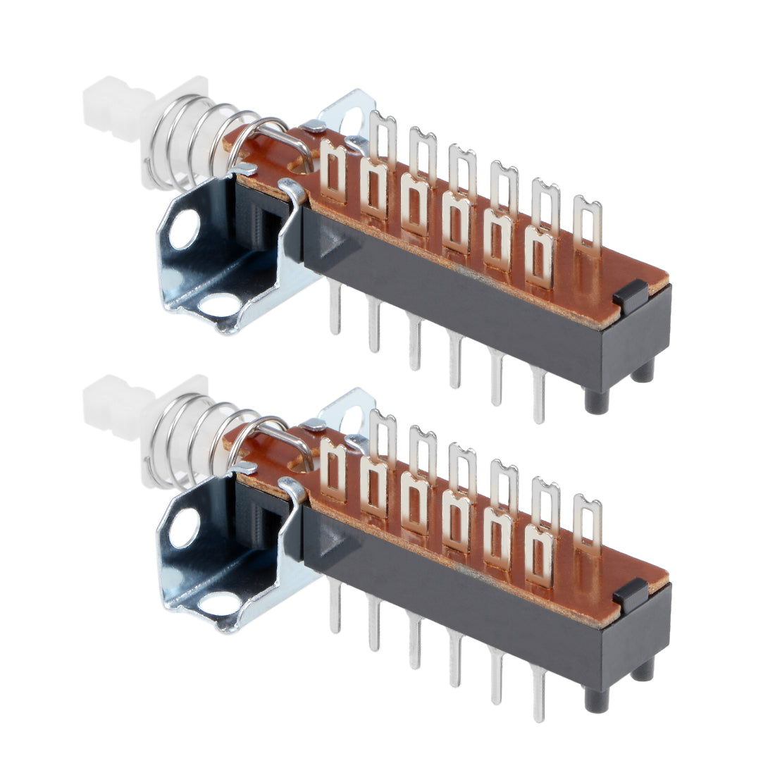Uxcell Momentary Push Button Switch 4PDT 4 Pole 12 Pin 1 Position 2pcs ...