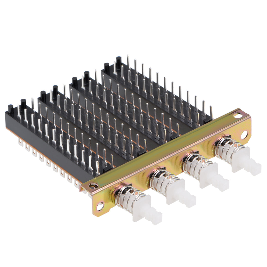 Uxcell Interlock Push Button Switch Piano Type 8PDT 24 Pin 4 Row ...