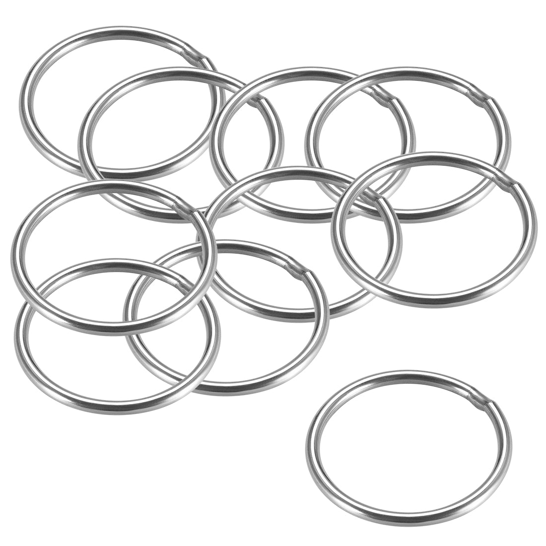 Uxcell Welded O Ring, 40 x 3mm Strapping Round Rings 201 Stainless ...