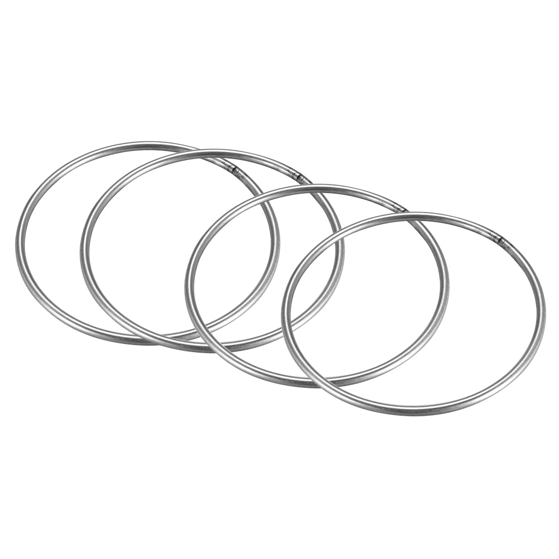Uxcell Welded O Ring, 80 x 3mm Strapping Round Rings 201 Stainless ...