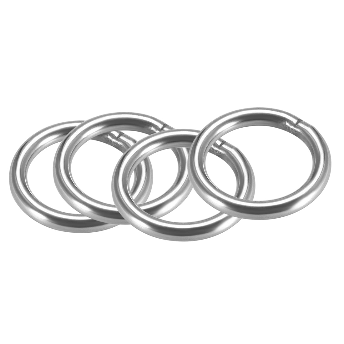 Uxcell Welded O Ring, 30 x 4mm Strapping Round Rings 201 Stainless ...