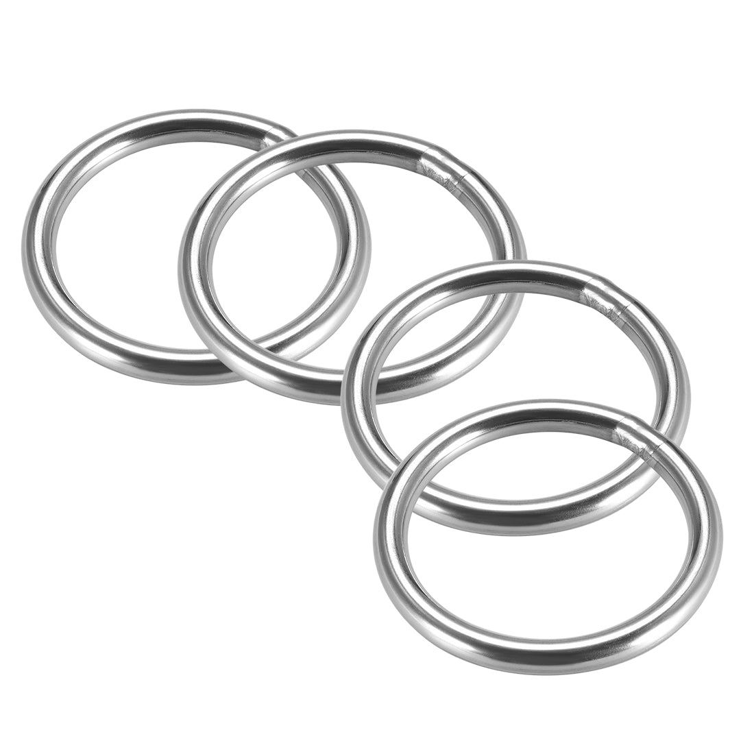 Uxcell Welded O Ring, 40 x 4mm Strapping Round Rings 201 Stainless ...
