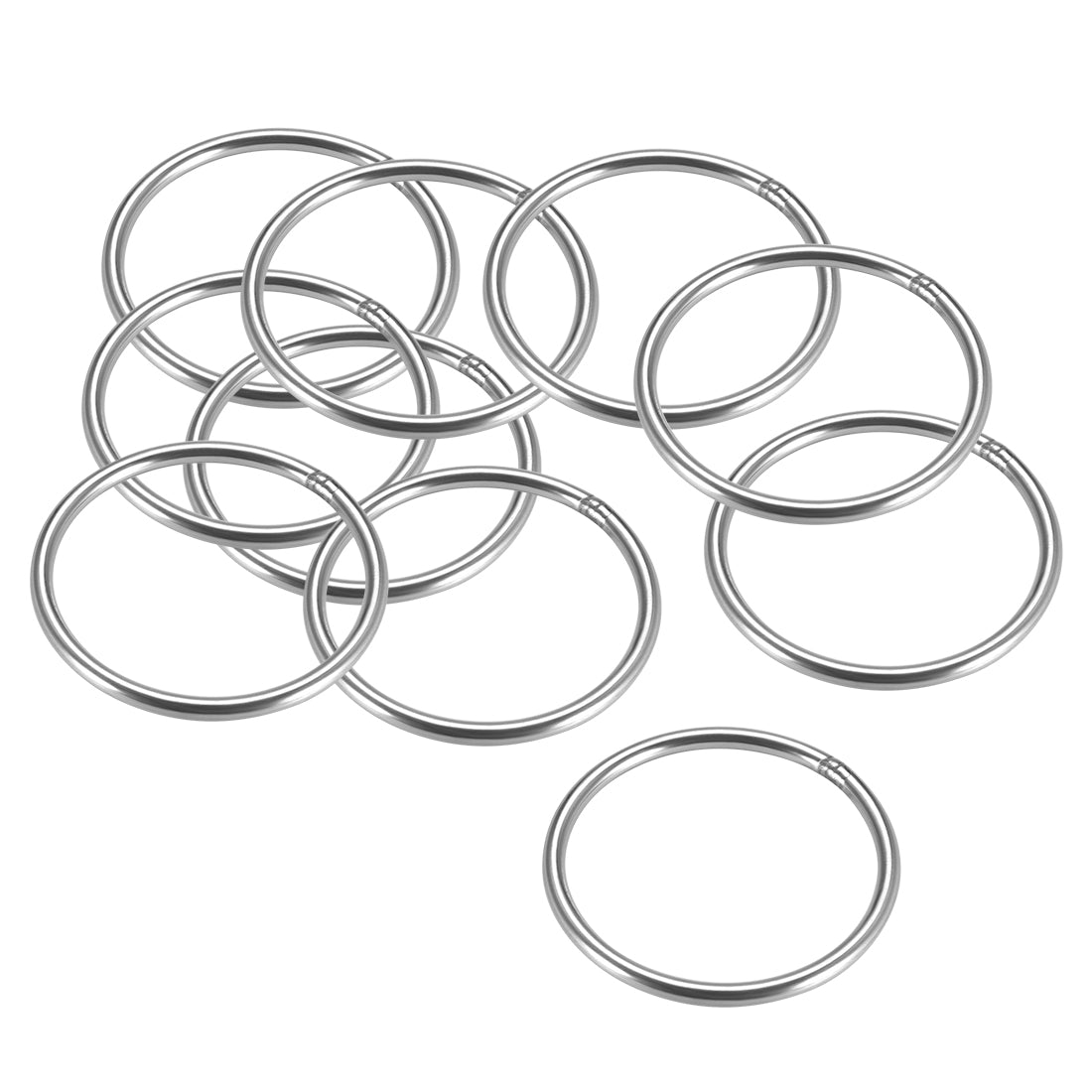 Uxcell Welded O Ring, 60 x 4mm Strapping Round Rings 201 Stainless ...