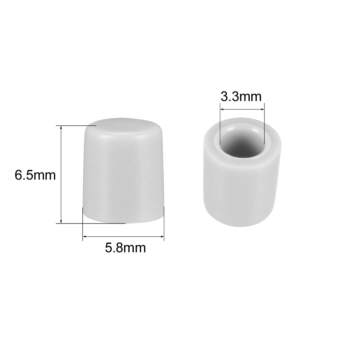 Uxcell 20pcs Tactile Push Button Switch Caps 3.3mm Hole Dia for 6x6mm ...