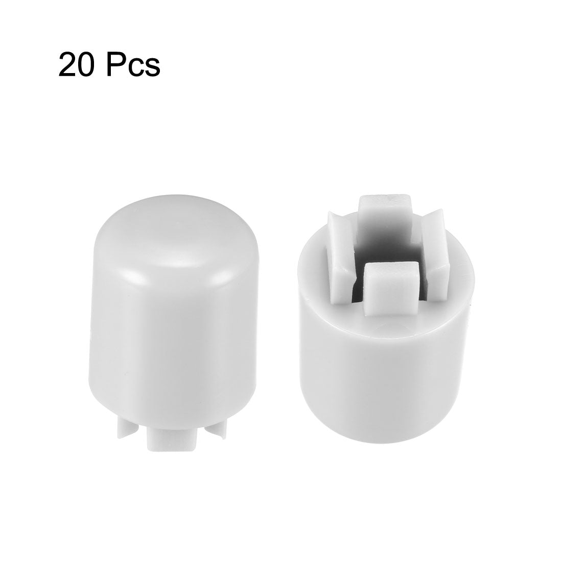 Uxcell 20Pcs Plastic Pushbutton Tactile Switch Caps Cover Keycaps Grey ...