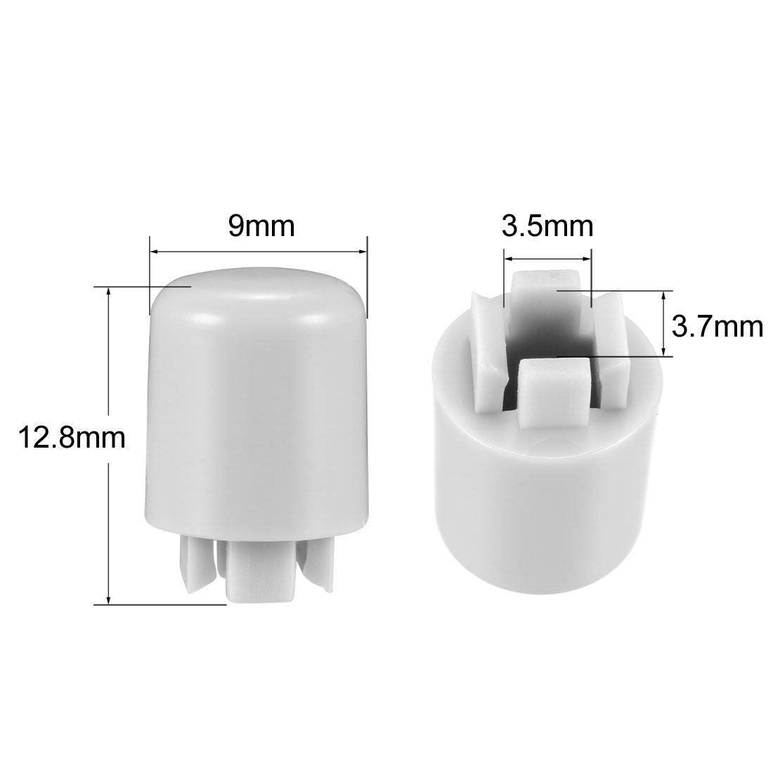 Uxcell 20Pcs Plastic Pushbutton Tactile Switch Caps Cover Keycaps Grey ...