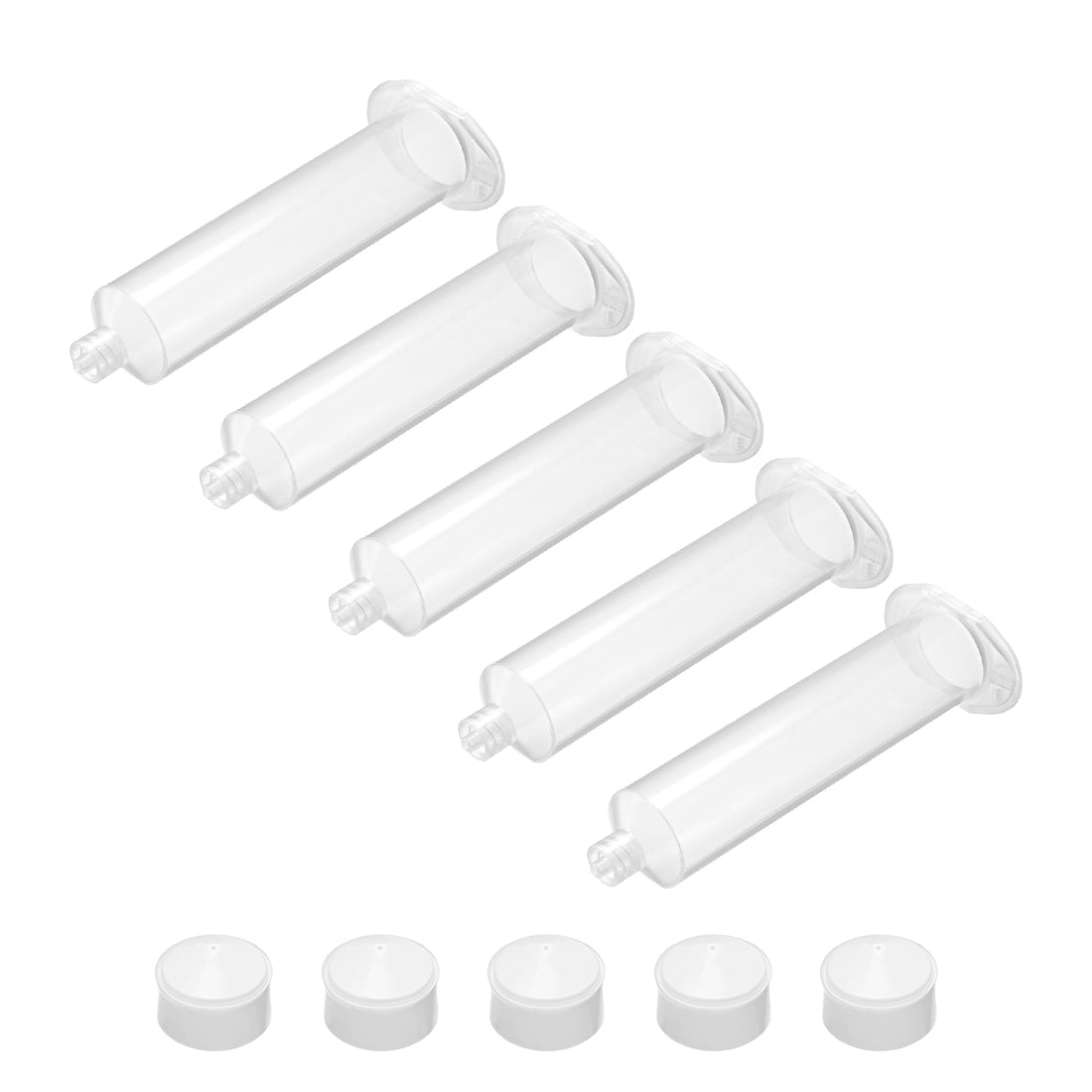 Uxcell 30CC/30ML Clear Adhesive Syringes Tube Sleeve with Piston for ...