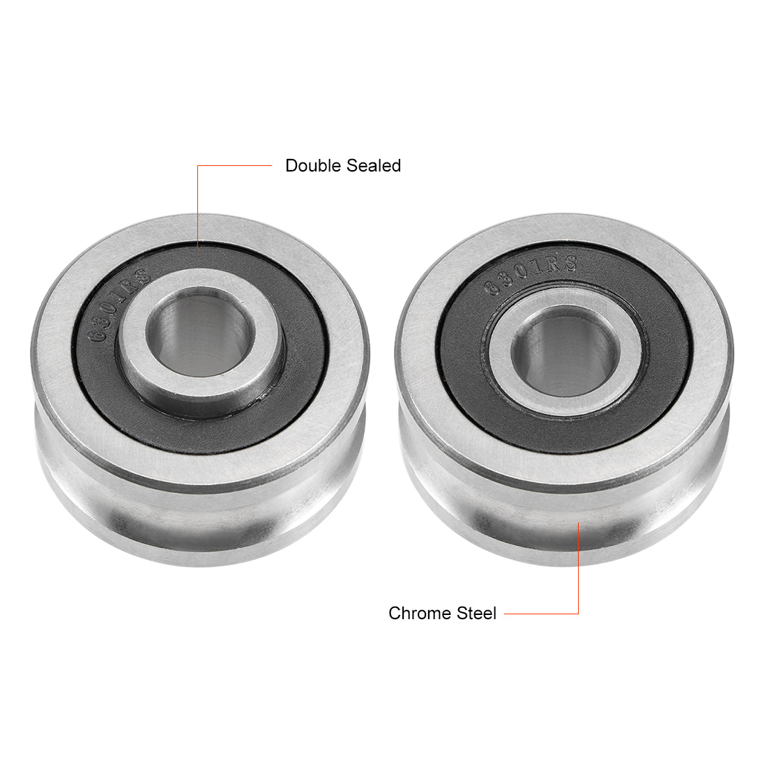 SG10 SG20 U-Groove Track Guide Bearing Pulley Wheel Bearings for ...