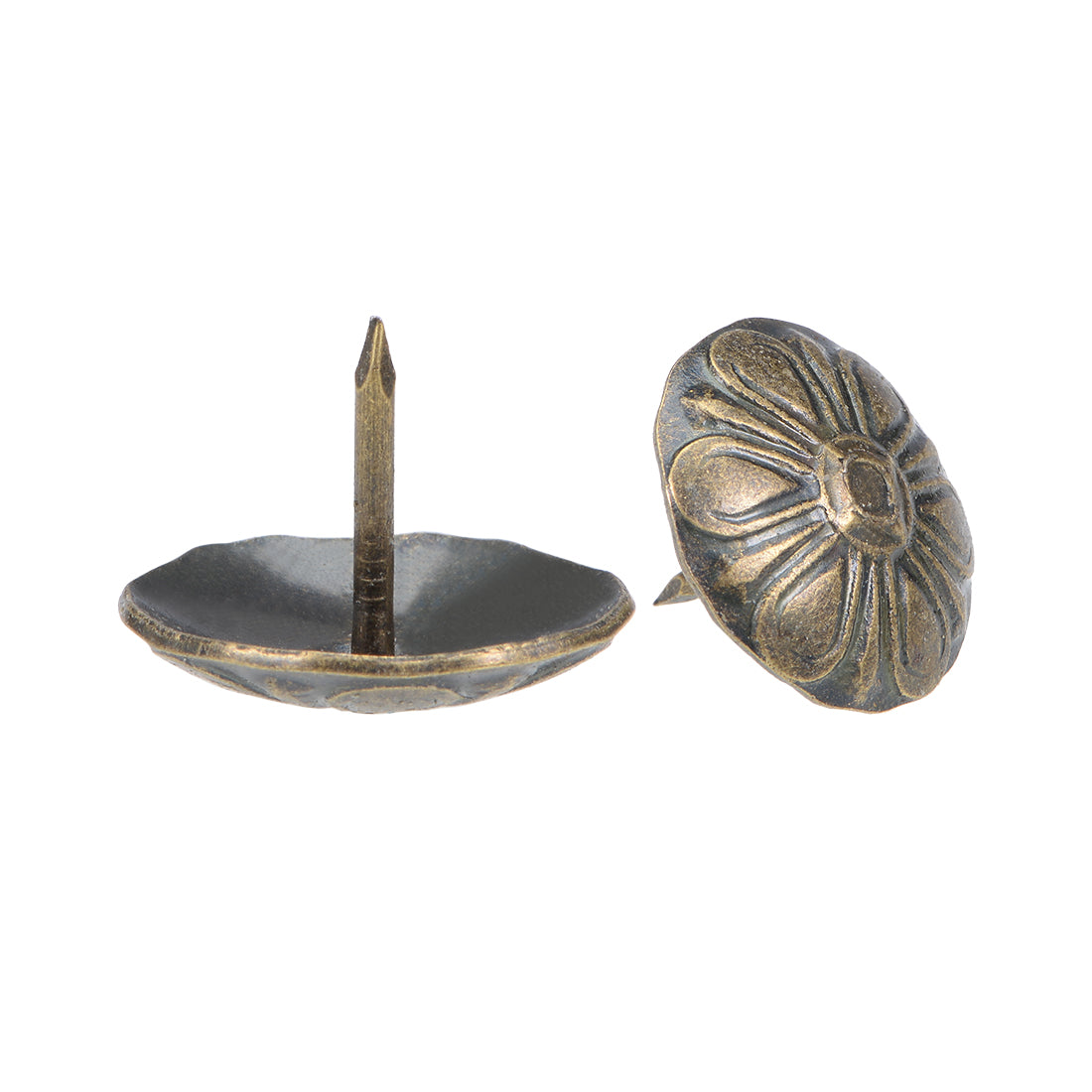 Uxcell Upholstery Nails Tacks 19mm Head Dia Antique Round Thumb Push ...