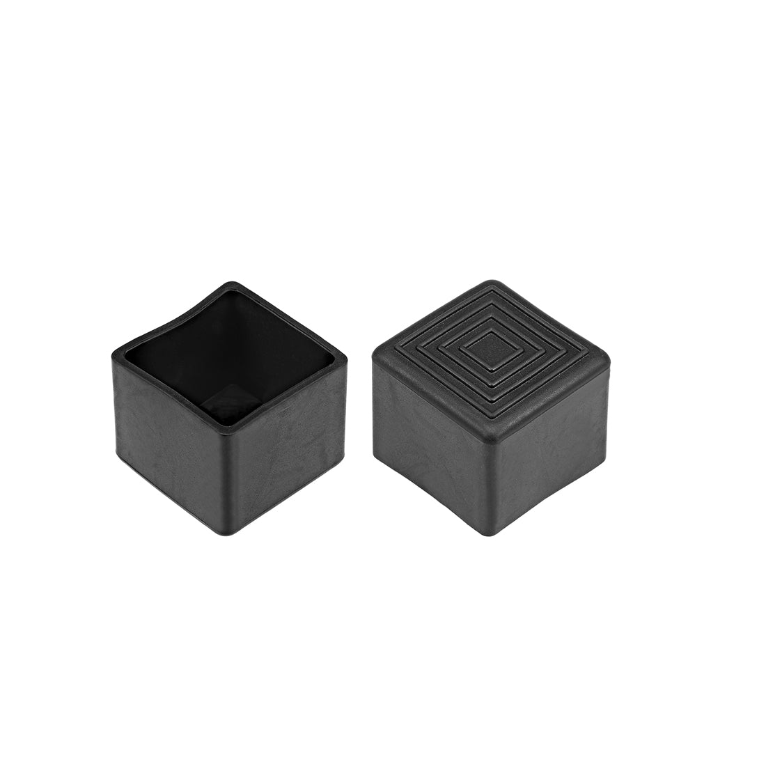 Uxcell Rubber End Caps Covers 28mm X 28mm Square Furniture Table Chair ...