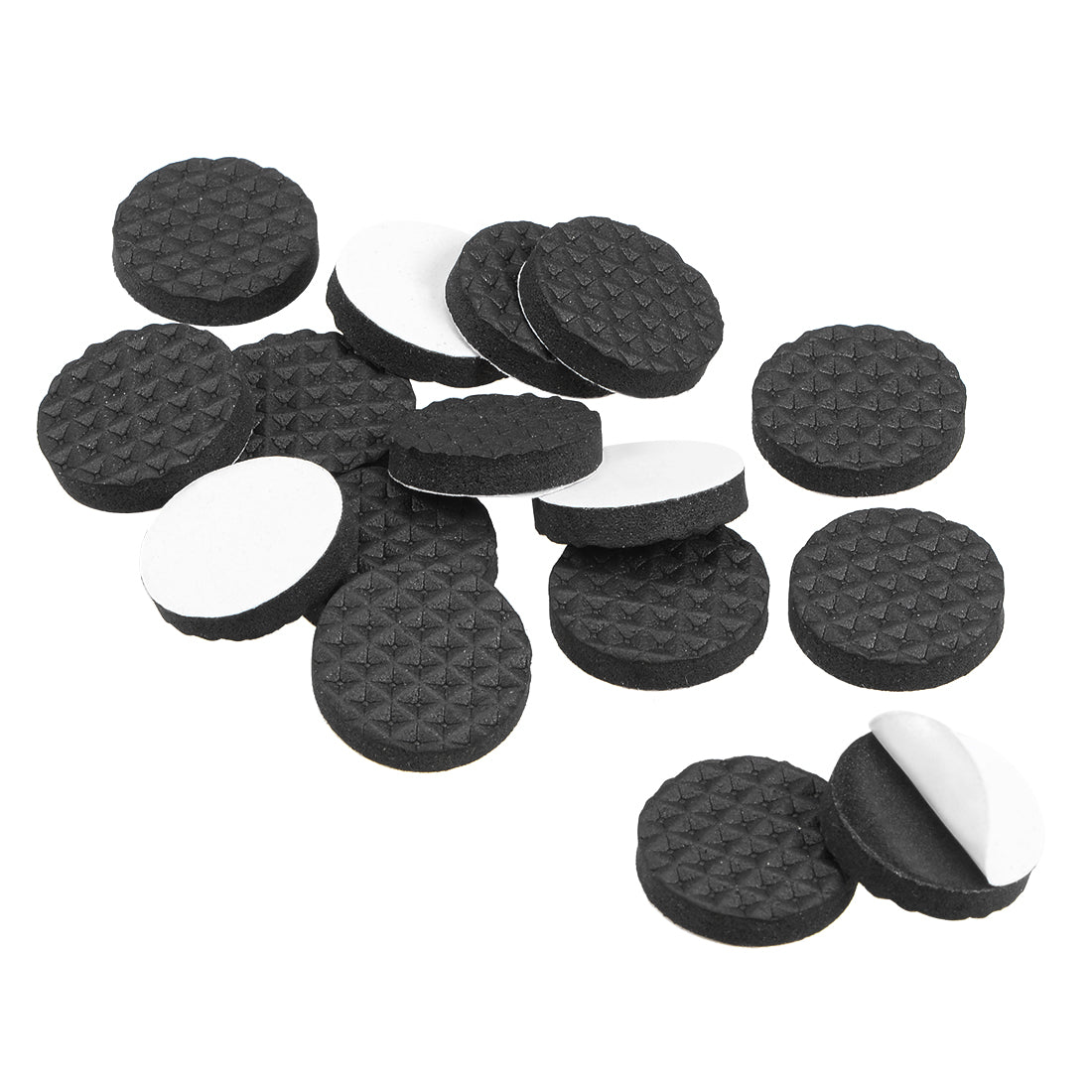 Uxcell Furniture Pads Adhesive EVA Pads 20mm Dia 4mm Thick Round Black ...