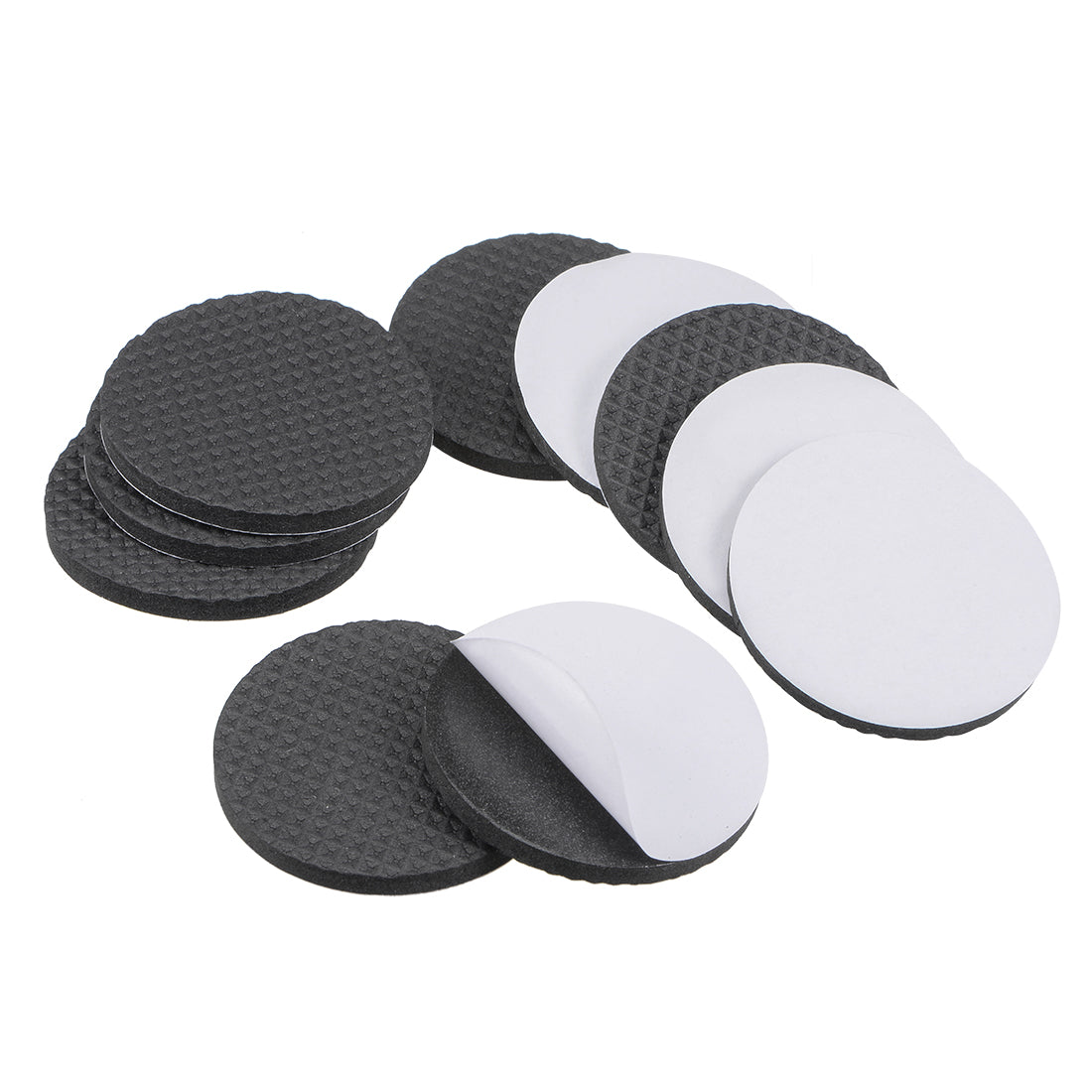 Uxcell Furniture Pads Adhesive EVA Pads 50mm Dia 4mm Thick Round Black ...
