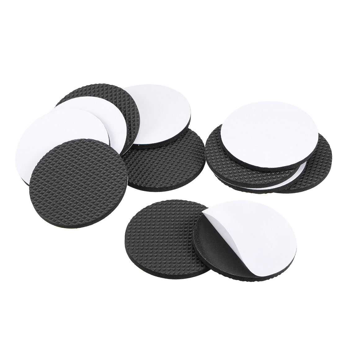 Uxcell Furniture Pads Adhesive EVA Pads 60mm Dia 4mm Thick Round Black ...