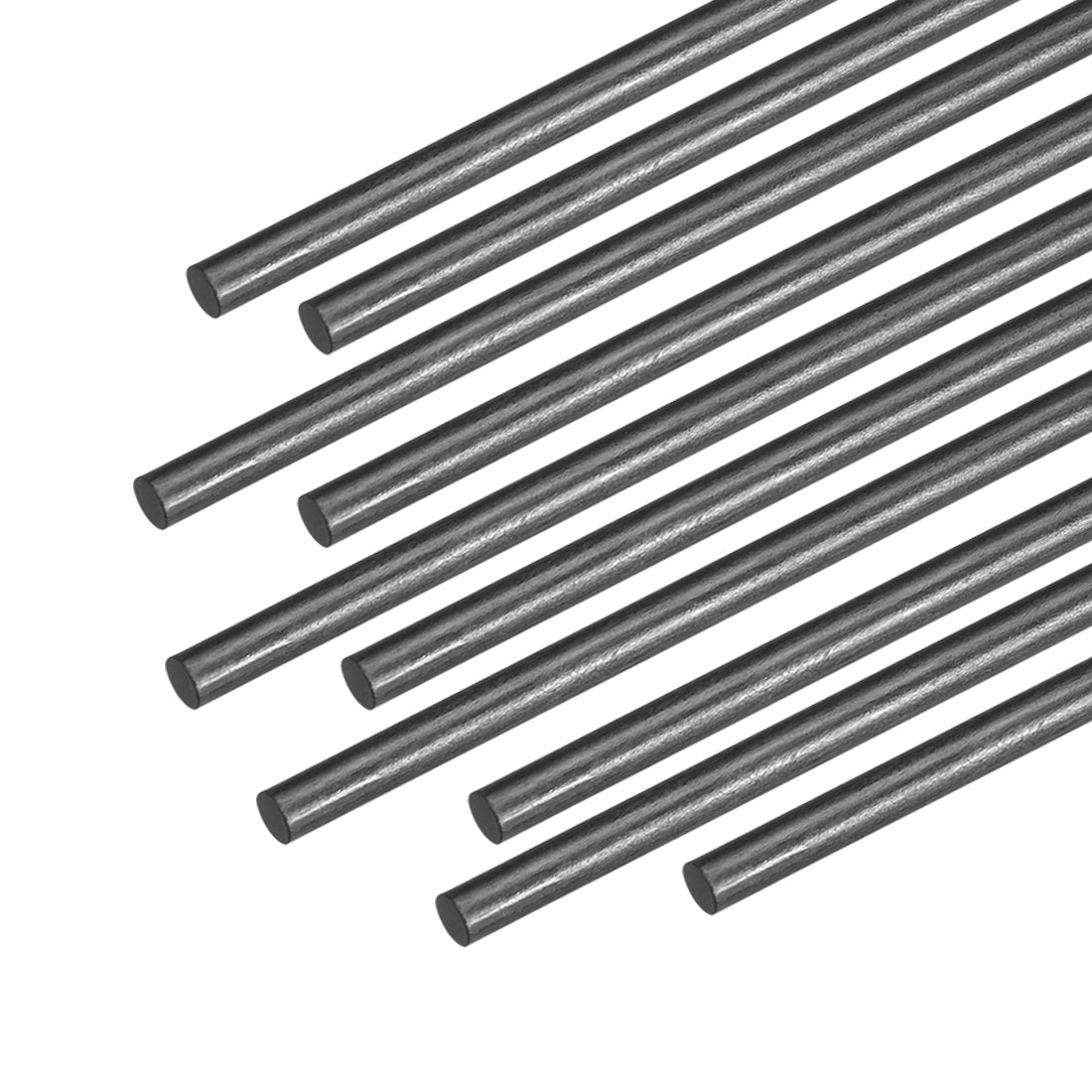 Uxcell 2.5mm Carbon Fiber Round Rod for DIY Project 200mm 7.8 ″, 10X ...