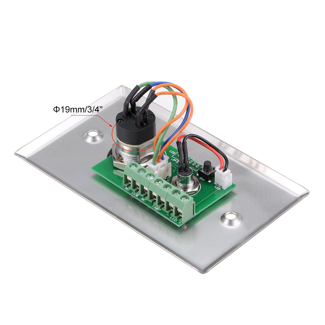 Uxcell Key Switch On Off Exit Switches Emergency Door Release SPST w DC ...