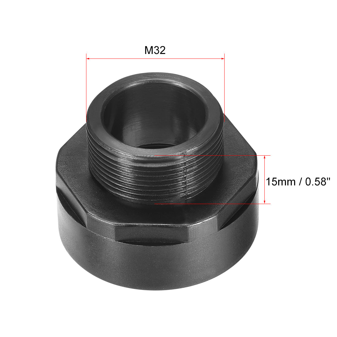 Uxcell Threaded Bushings Nylon Connector Adaptor M32 Outer Thread to ...