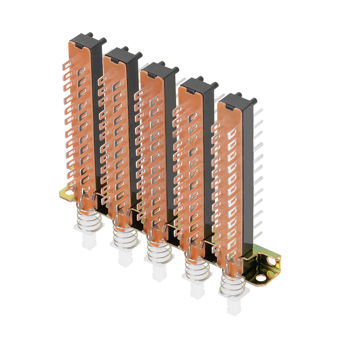 Uxcell Interlock Push Button Switch Piano Type 8PDT 24 Pin 5 Row ...