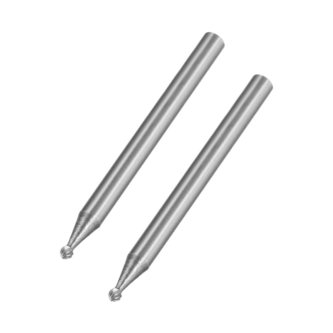 Uxcell Single Cut Rotary Burrs File Ball Shape with 1/8" Shank and 2mm ...