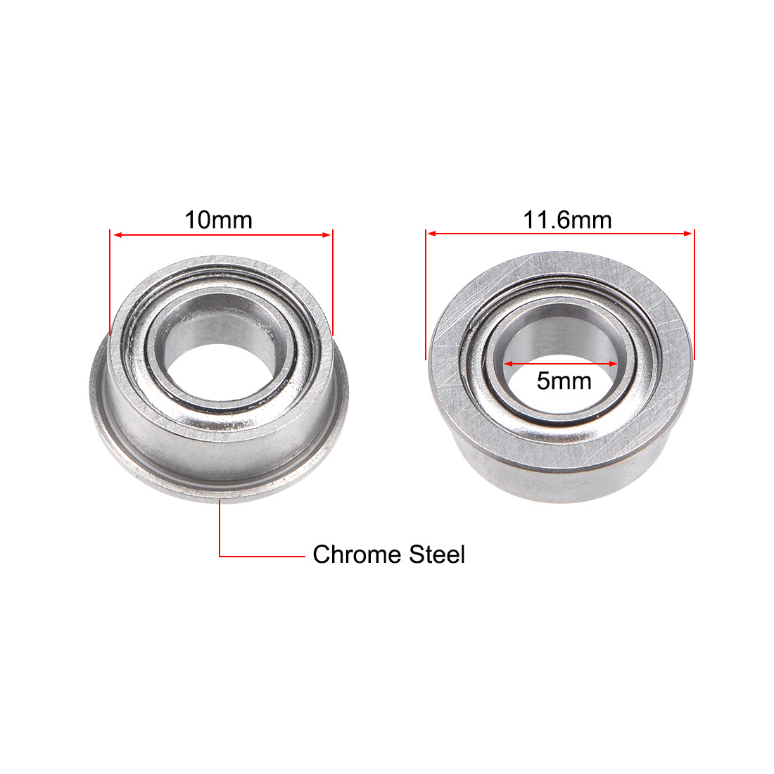 Flange Ball Bearing Shielded Chrome Steel Bearings | Harfington