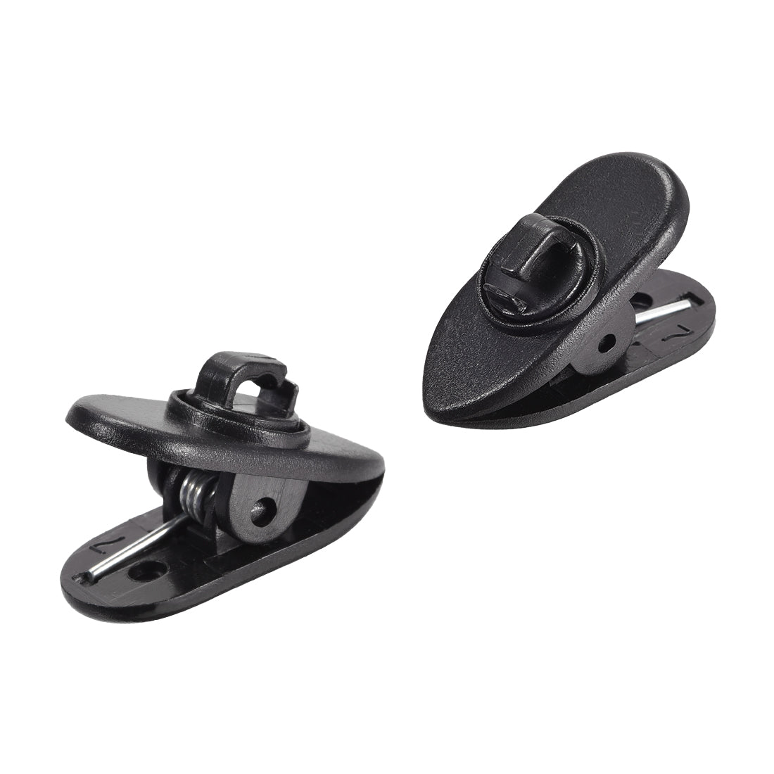 Uxcell 2 Pieces Earphone Clips Wire Shirt Rotate Black Earphone Cable ...