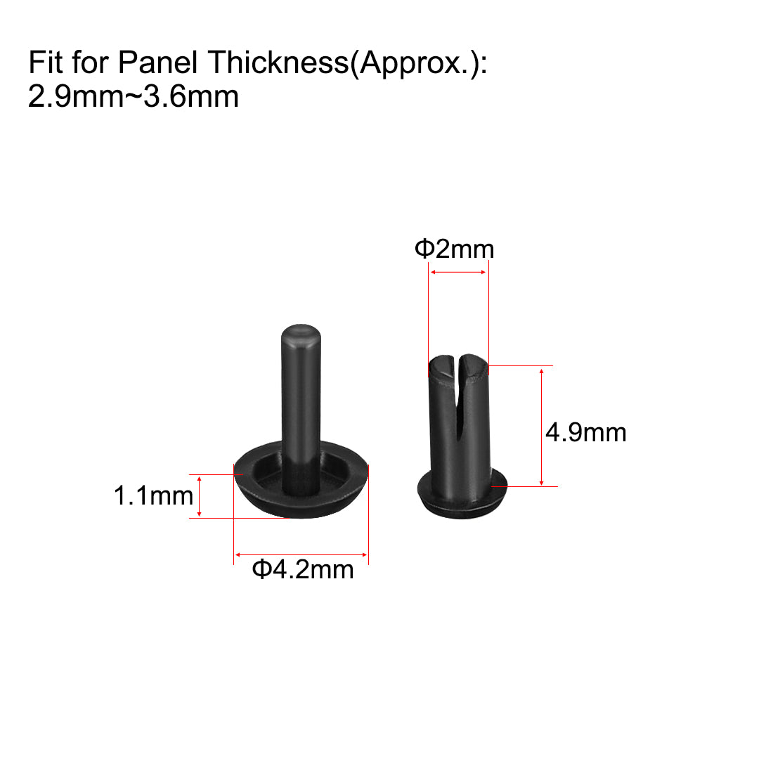 Push Clips Rivets PCB Circuit Panel Nylon Fasteners | Harfington
