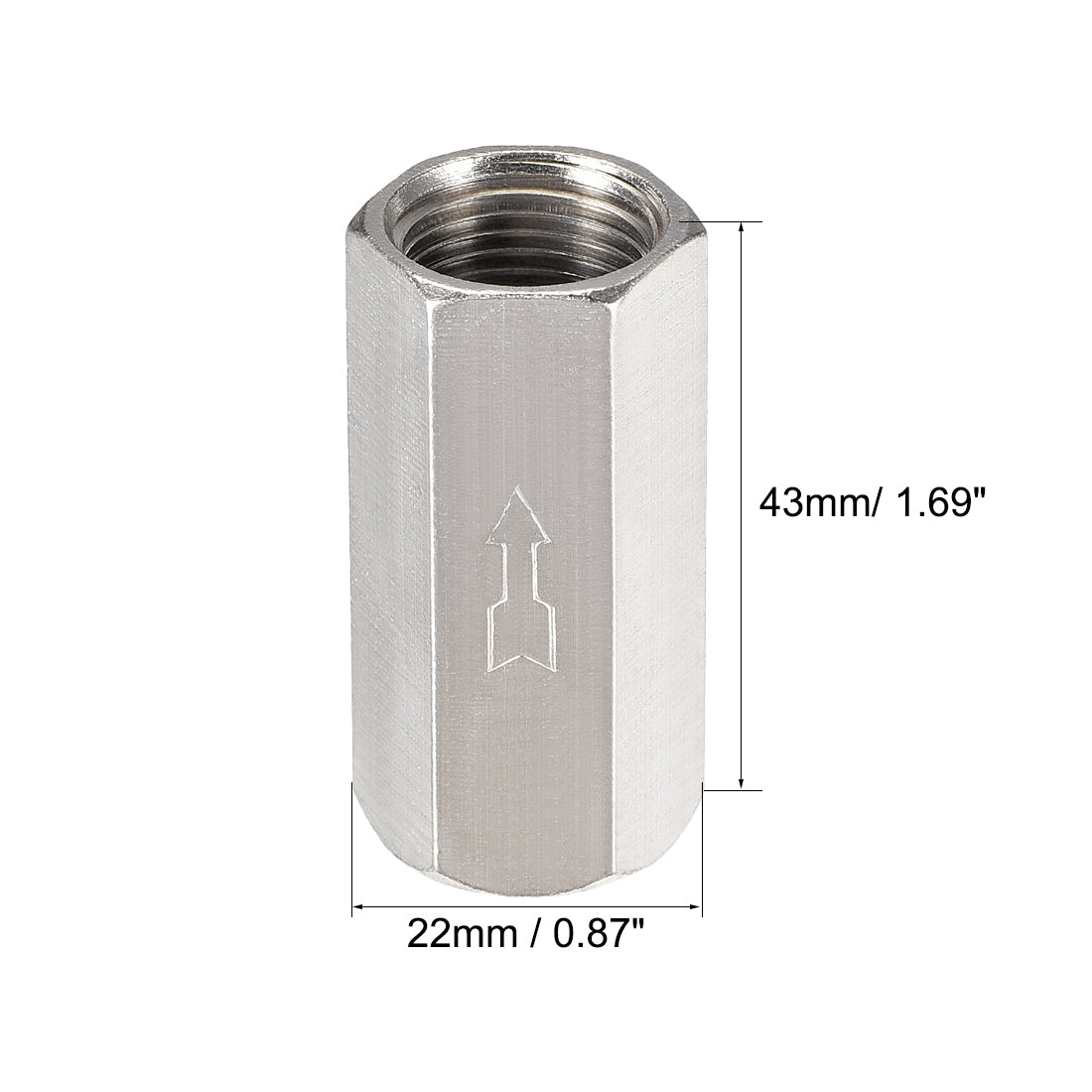 Uxcell One Way Air Check Valve BSP Female Threaded Full Port Check ...