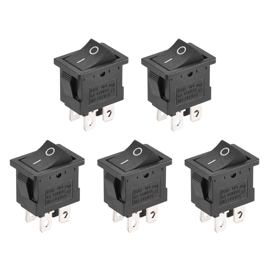 Uxcell Boat Rocker Switch Black Toggle Switch for Boat Car Marine 4pins ...