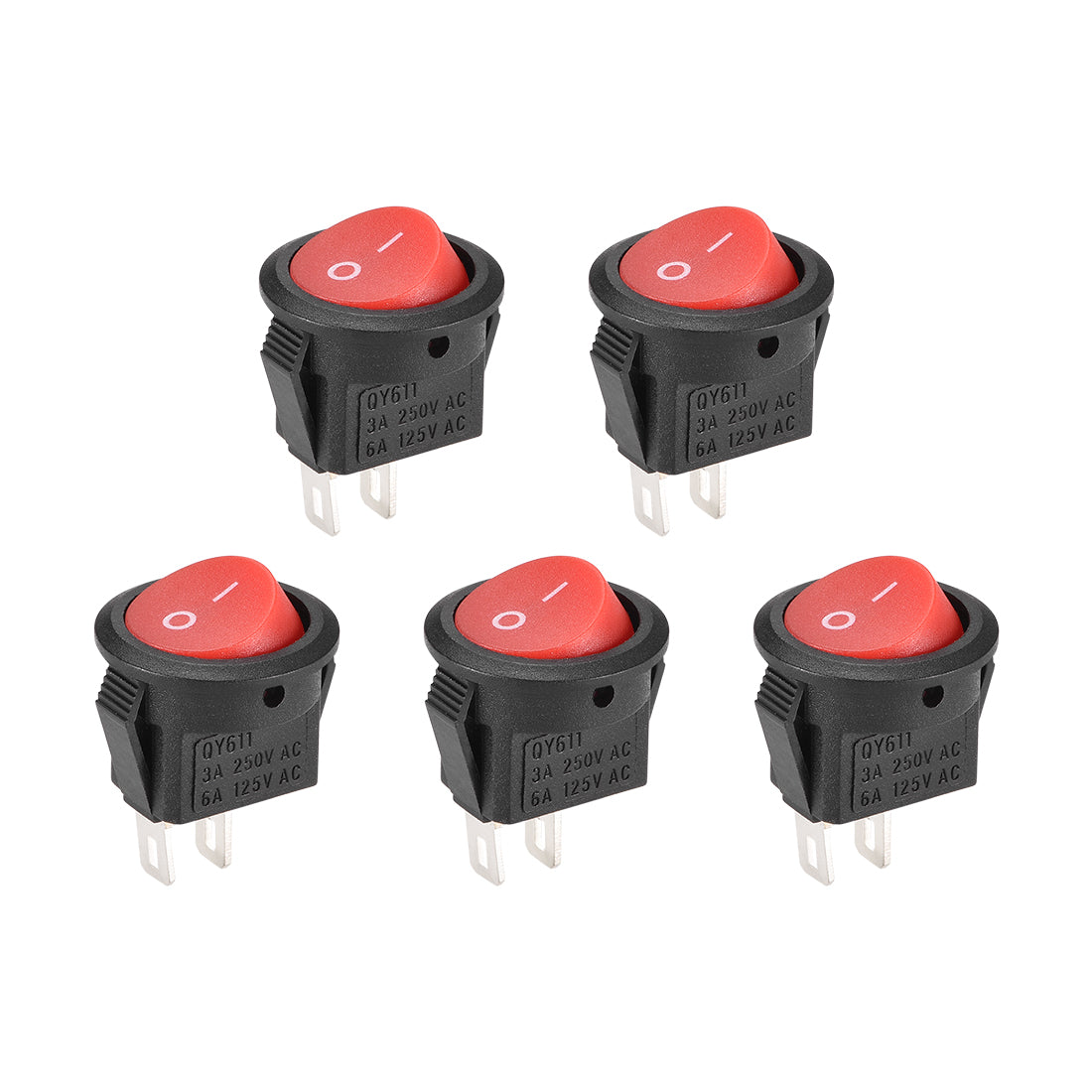 Uxcell Mini Boat Rocker Switch Round Toggle Switch Red for Boat Car ...