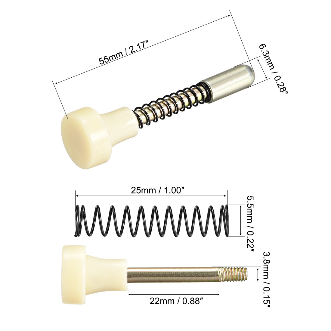 Plunger Latches Spring-loaded Head Dia Spring | Harfington