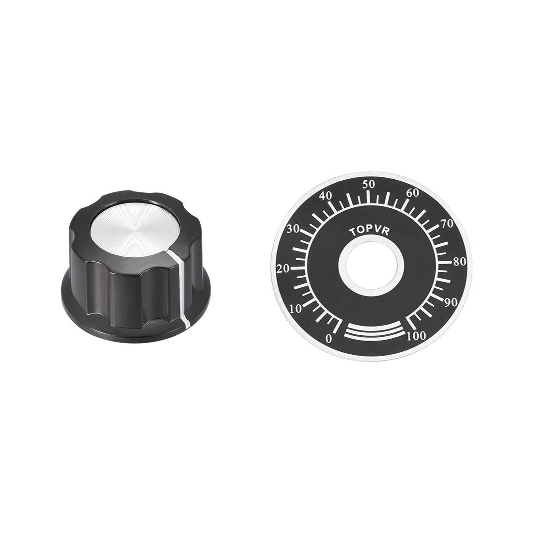 Uxcell Plastic Potentiometer Rotary Knob 6mm Insert Shaft with 40mm 0 ...