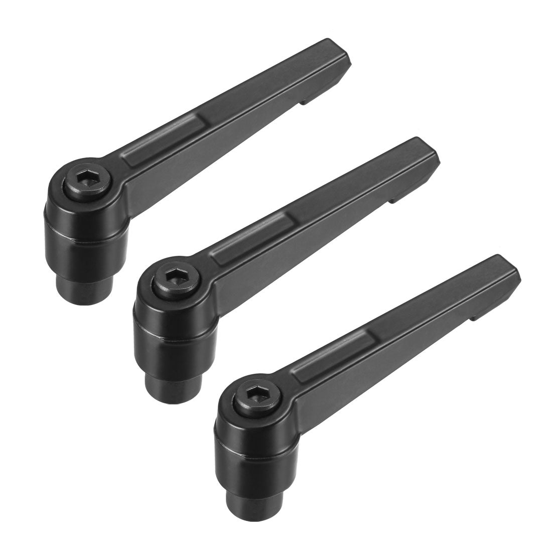 Uxcell M10 Handle Adjustable Clamping Lever Thread Push Button Ratchet ...