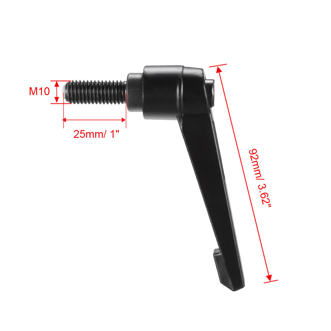 Handles Adjustable Clamping Lever Push Button Ratchet Threaded Stud ...