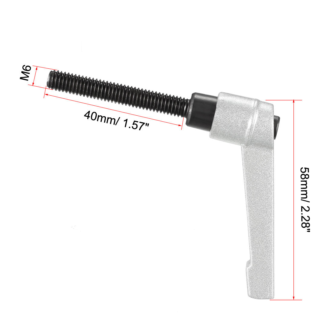 Handles Adjustable Clamping Lever Push Button Ratchet Threaded Stud ...