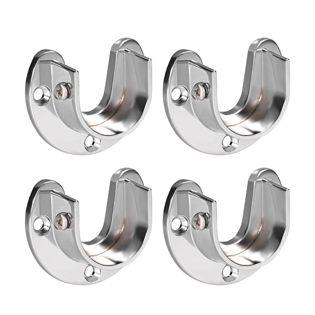 Uxcell Zinc Alloy Closet Pole Sockets, Wardrobe Bracket Holder, Shower ...